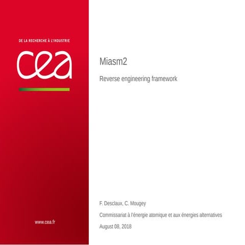 Miasm: Reverse Engineering Framework | PPT