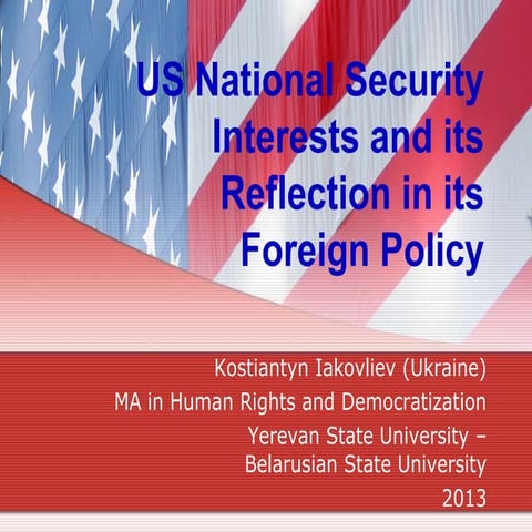 Coursera Class on 21st Centrury American Foreign Policy | PPTX