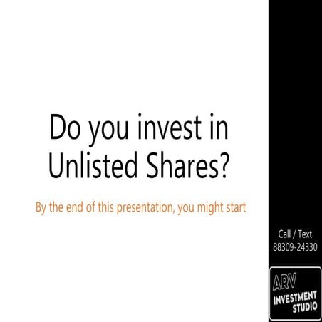 Unlisted Shares Primer | PPTX