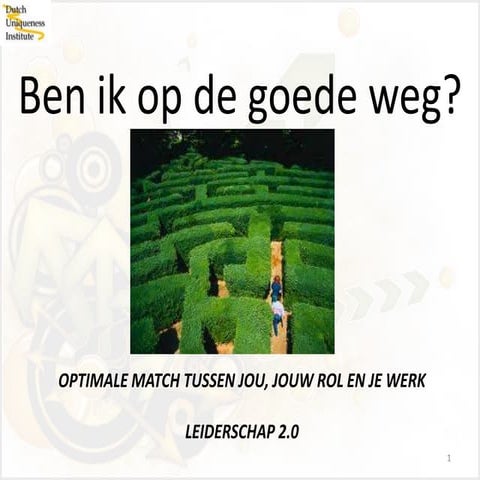 Ben ik op de goede weg? | PPT
