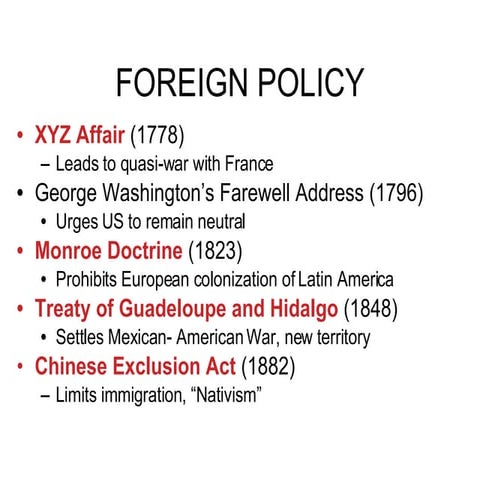 Us Foreign Policy 2 | PPT