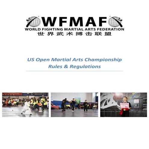 US Open Martial Arts Championship - Rules and Regulations | PDF