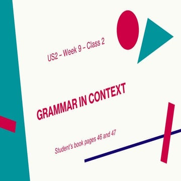 Us2 week 9 - unit 4 - class 16 - 10.06