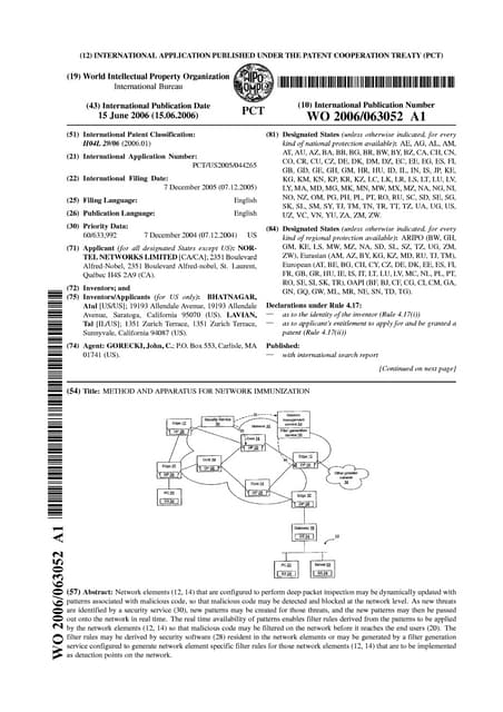 Method And Apparatus For Network Immunization Pdf