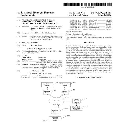 Programmable command-line interface API for managing operation of a ...