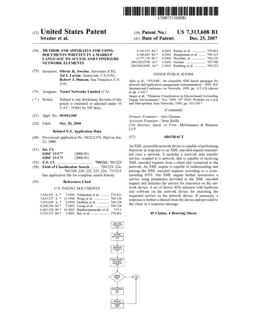 Method And Apparatus For Using A Command Design Pattern To Access And Configure Network Elements