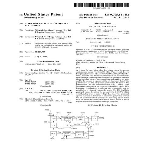 Ultra Low Phase Noise Frequency Synthesizer Pdf Digital Audio Computer Software And