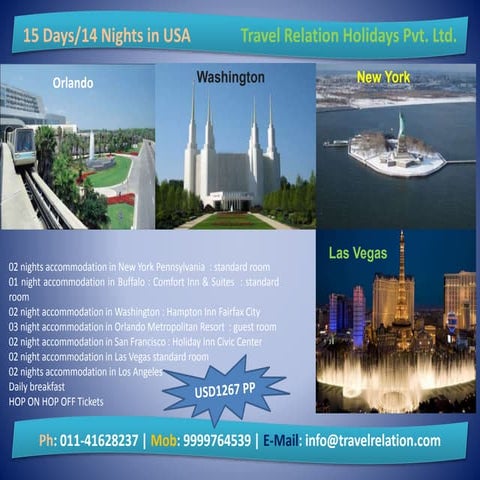USA 15D/14N Tour Package | PPT