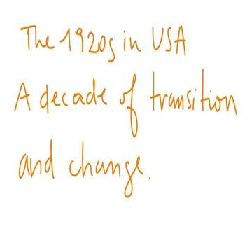 USA 1920s | PDF
