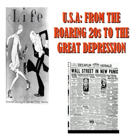 The USA: from the Roaring Twenties to the Great Depression | PPT