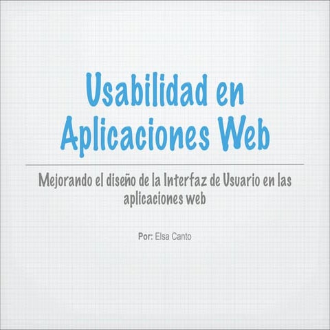 Usabilidad en Aplicaciones Web | PDF