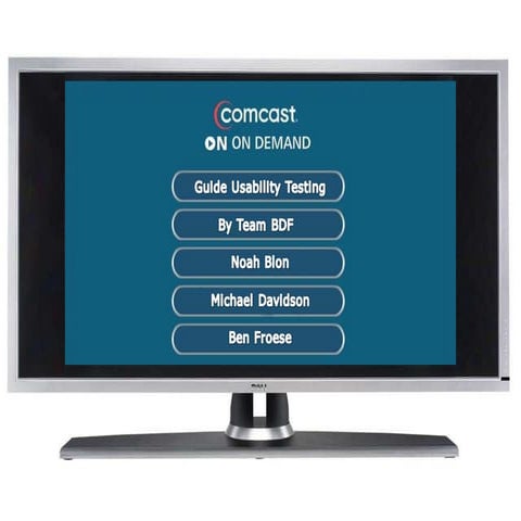 Comcast On Demand Usability Test Findings | PPT