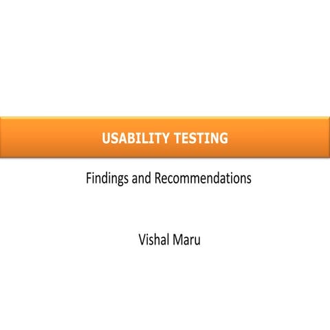 Usability Testing | PPTX