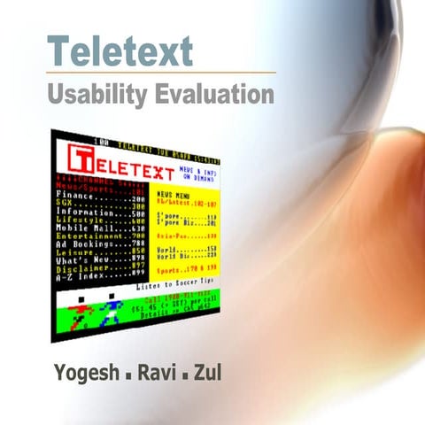 Usability Evaluation of Teletext | PPT