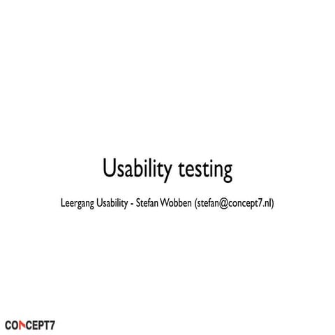 usability testing | PDF