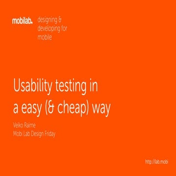 Usability Testing | PPT