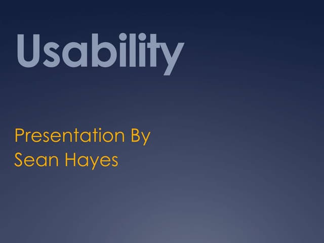 Usability Ppt | PPT Usability Ppt | PPT