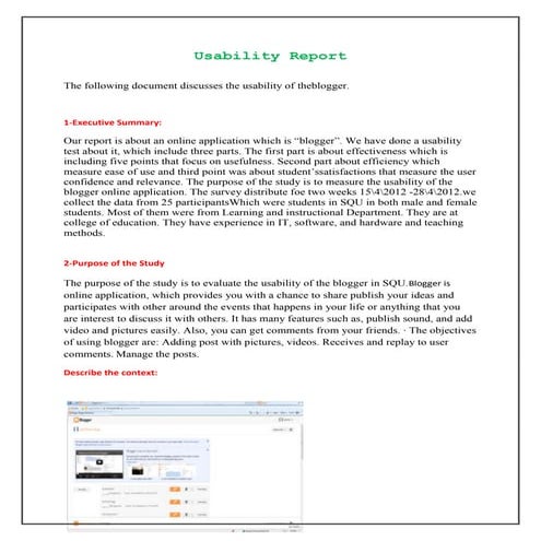 Usability report | PDF