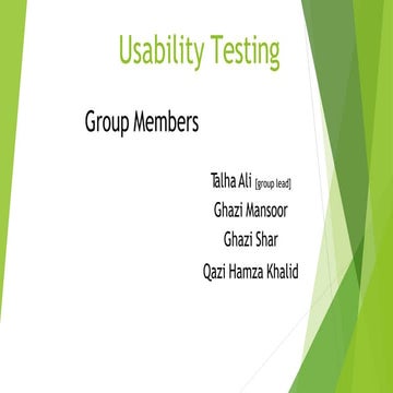 Usability Testing Ppt