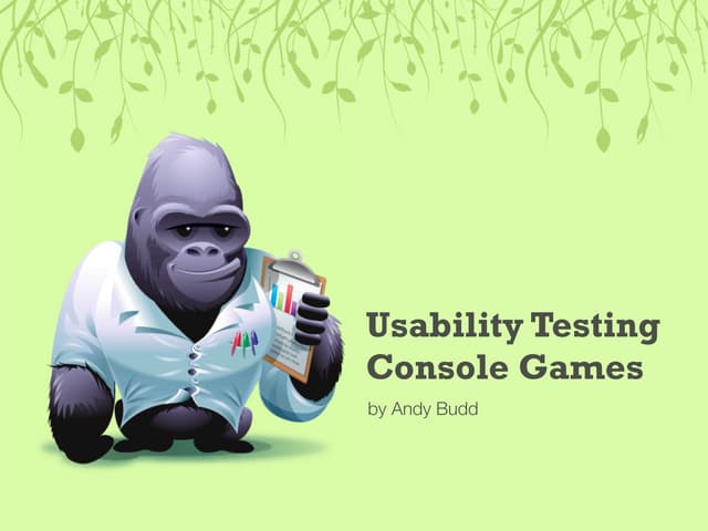 Usability Testing Computer Games Ppt