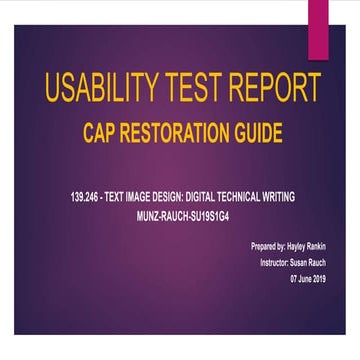 Usability test report | PPT