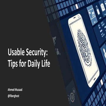Usable Security: Tips for Daily Life | PDF