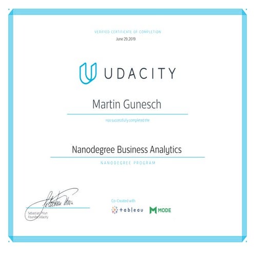 Udacity Nanodegree Business Analytics | PDF