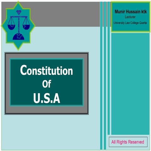 Usa constitution. introduction | PDF