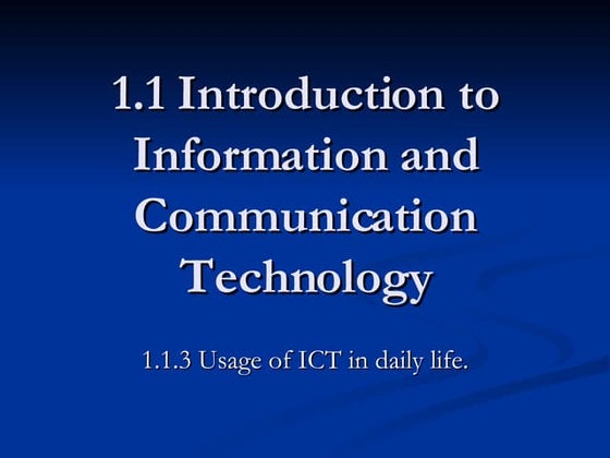 Ict application in business | PPTX | Computer Software and Applications | Computing