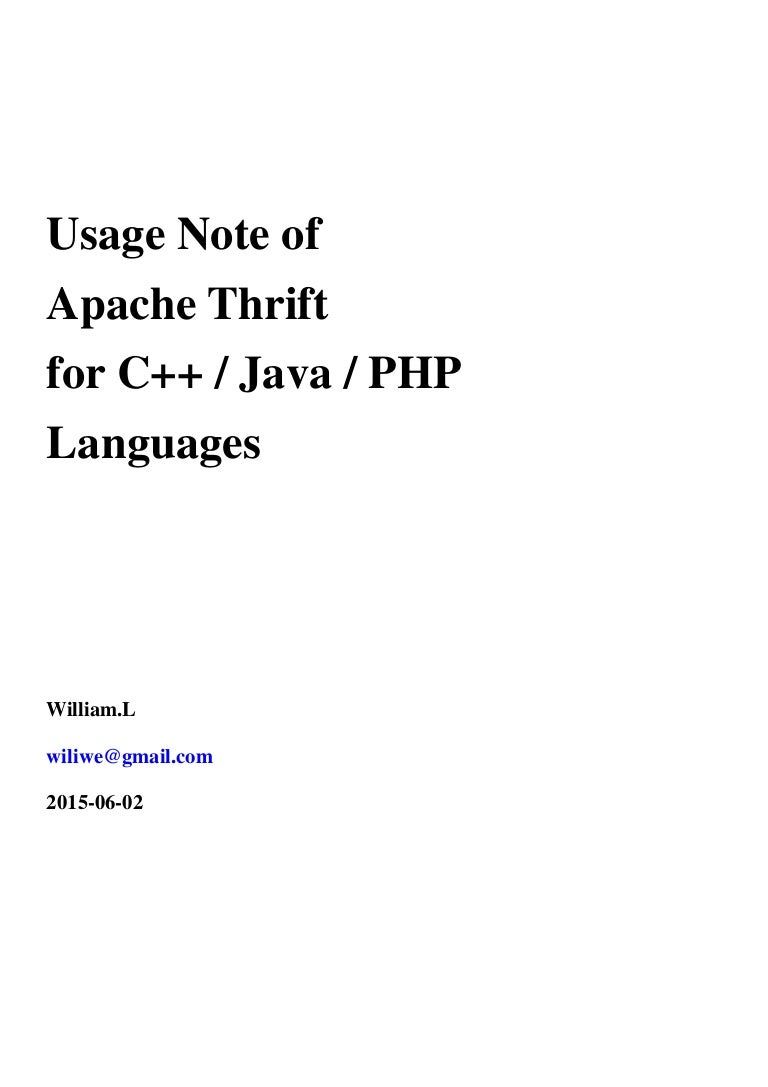 Installing Apache Thrift On Windows - vipfasr