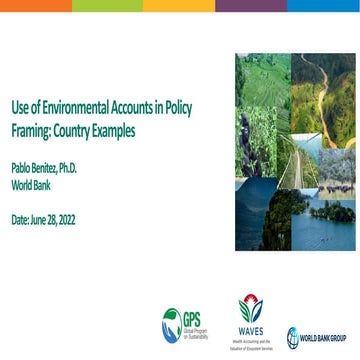 Usage of Environmental Accounting for policy framing Examples from ...
