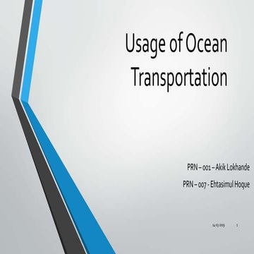Usage of ocean transportation | PPTX