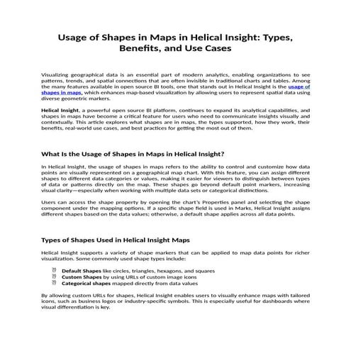 Usage of Shapes in Maps in Helical Insight Types, Benefits, and Use ...
