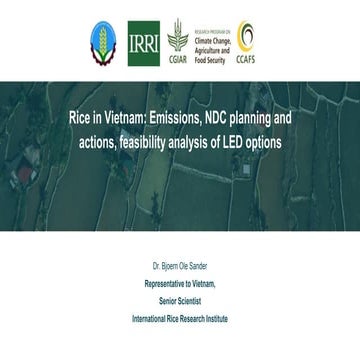 Rice in Vietnam emissions, NDC planning and actions, feasibility analysis of LED options | PPTX