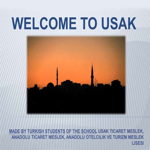 Usak presentation made by turkish students | PPTX