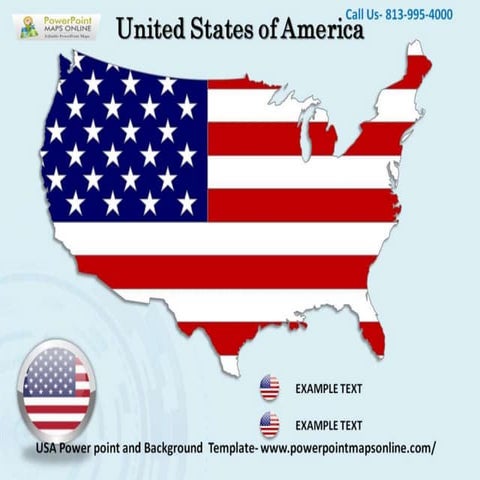 Usa map powerpoint and background | PPTX | Web Design and HTML | Internet