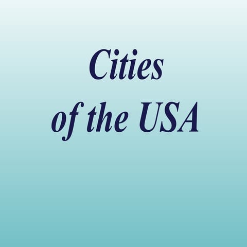 Cities of USA | PPT