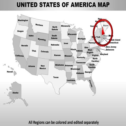 Usa new hampshire state powerpoint county editable ppt maps and ...