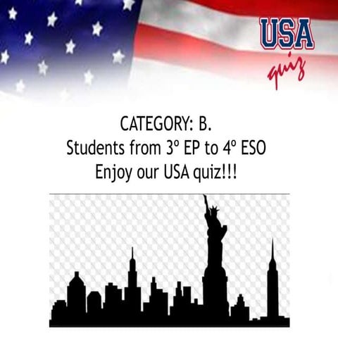 USA: Quiz V English Culture Week, Category B. | PPTX