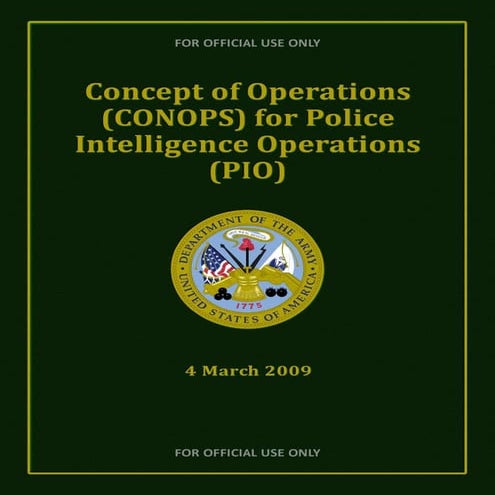 Concept of Operations (CONOPS) for Police Intelligence Operations (PIO ...