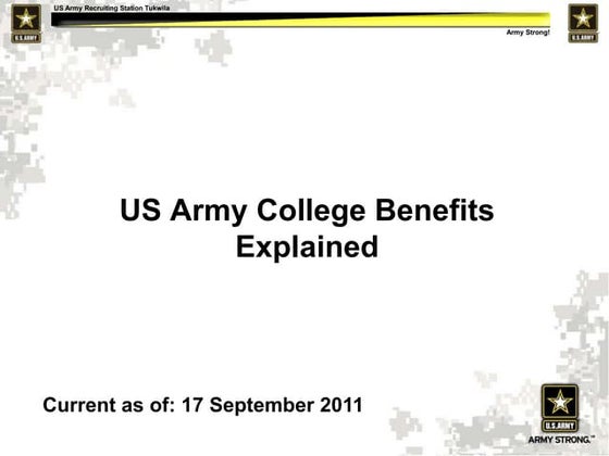 Us Army College Benefits Explained | PPTX