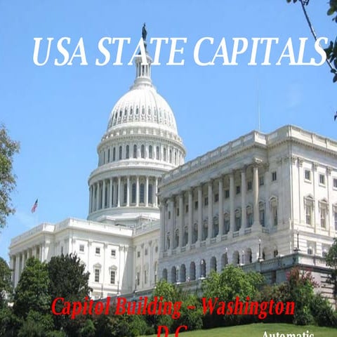 Usa State Capitals | PPS | North America Travel | Travel Locations