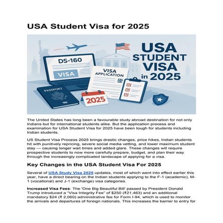 A Complete Guide to Securing Your F-1 Visa for the 2025 Academic Year | PDF