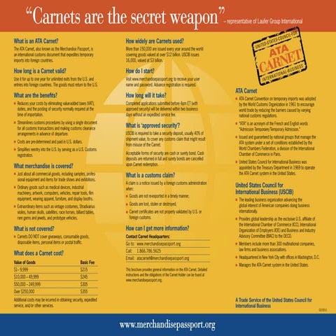 ATA Carnet - Sample | PDF