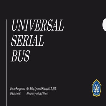Universal Serial Bus | PPTX