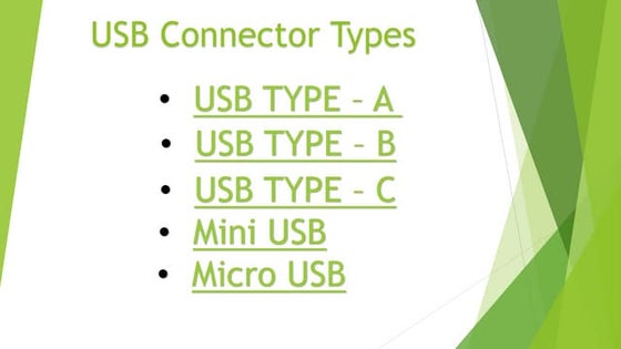 What are the different types of usb cables? | PDF