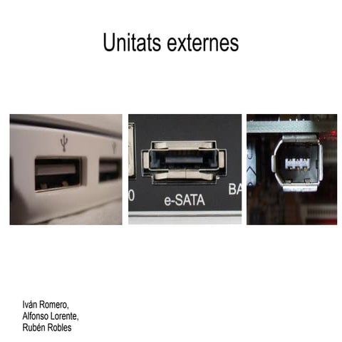 Usb, e sata i firewire | PPT