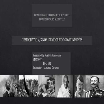 Democratic vs non_democratic_government | PPT