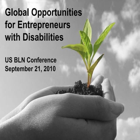 Global Opportunities for Entrepreneurs with Disabilities | PPTX