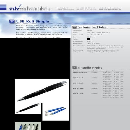 Usb Kugelschreibel simple | PDF